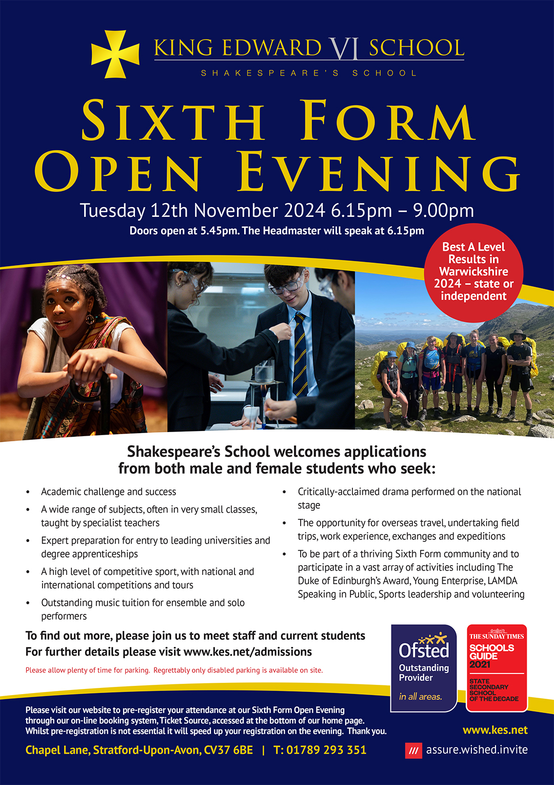 King Edward VI Shakespeare's School | Stratford-upon-Avon